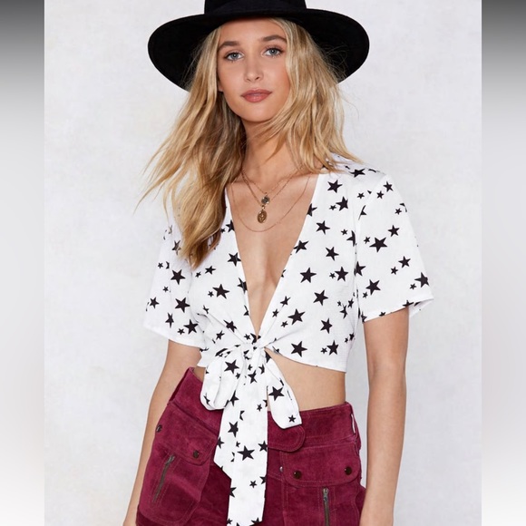 Nasty Gal | Tops | Nasty Gal Out Of Space Cropped Top | Poshmark